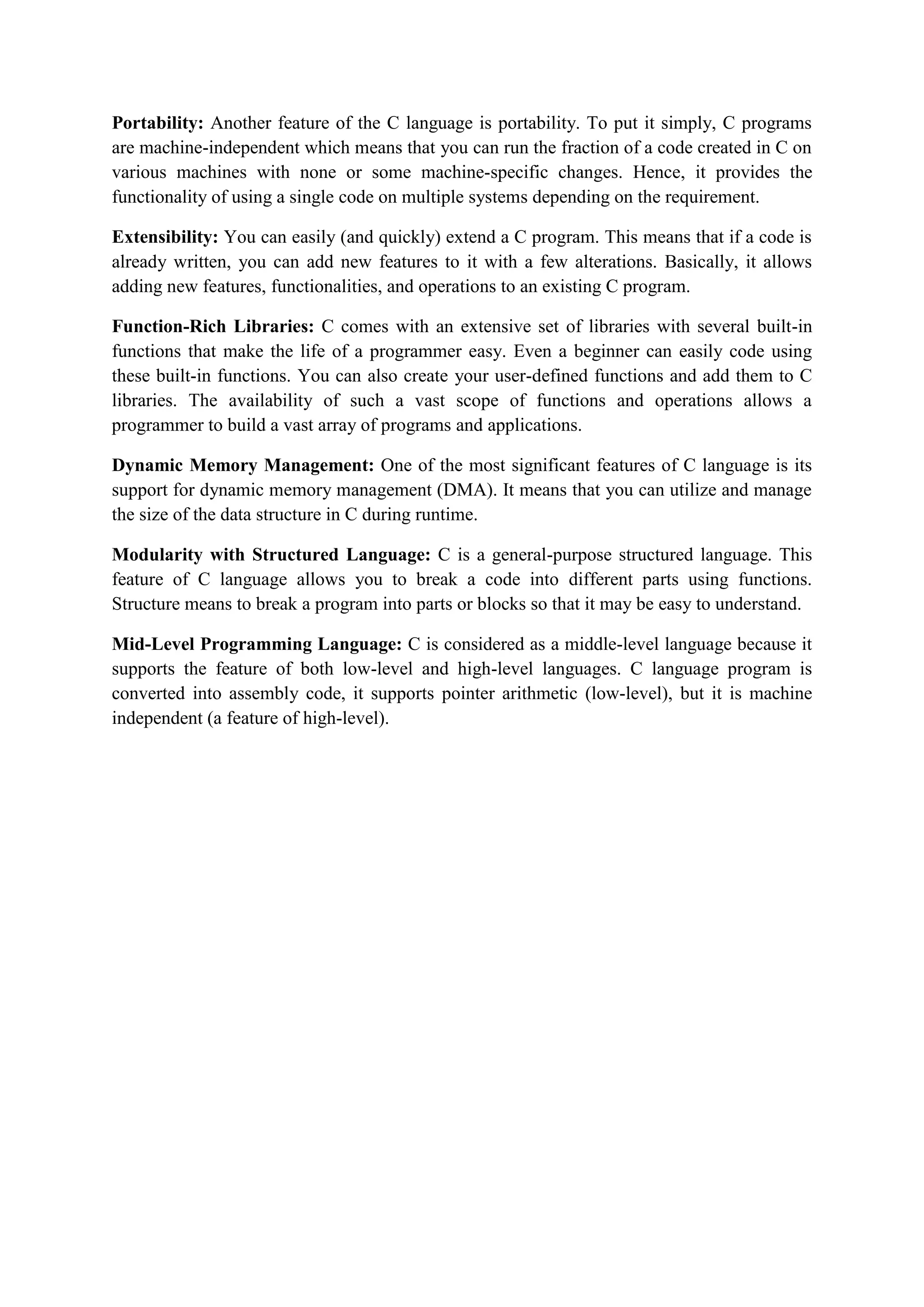 What is C.docx | Programming Languages | Computing