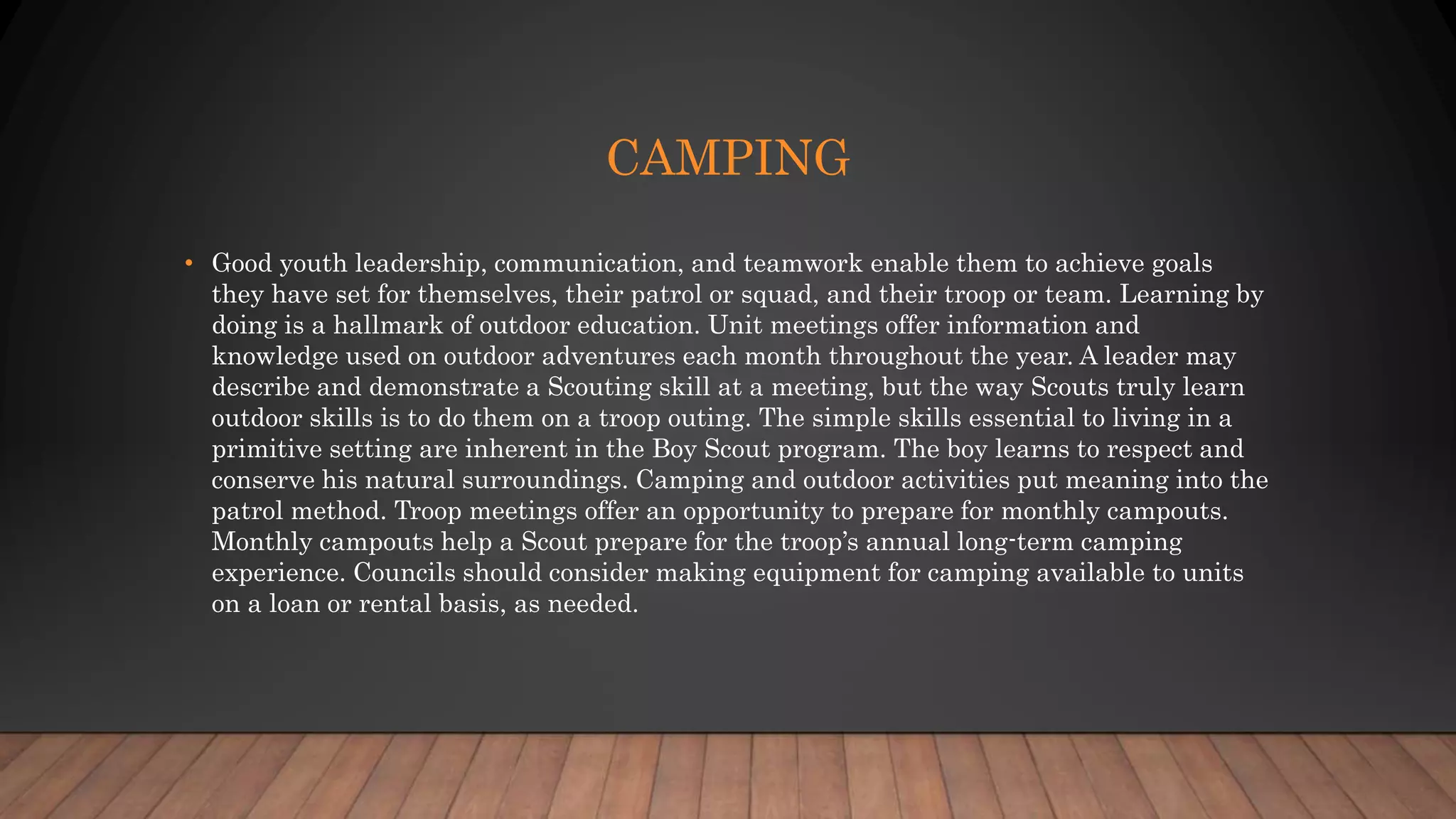 What is camping | PPTX