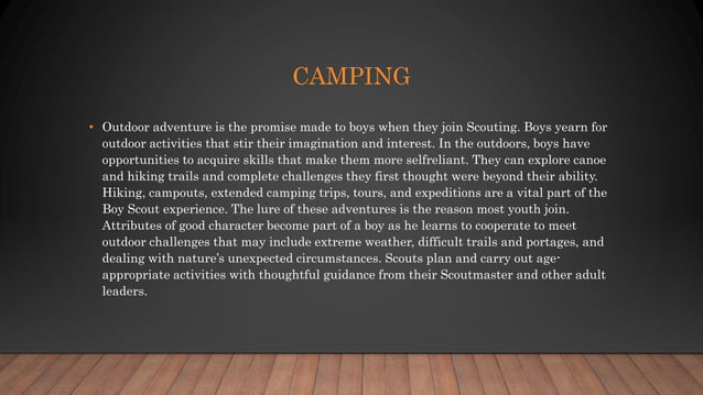 What is camping | PPTX