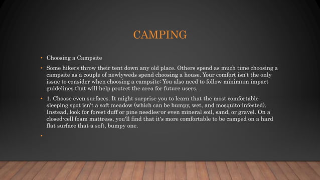 What is camping | PPTX