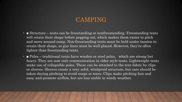 What is camping | PPTX