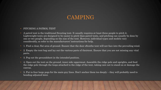 What is camping | PPTX