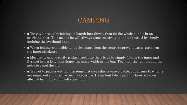 What is camping | PPTX