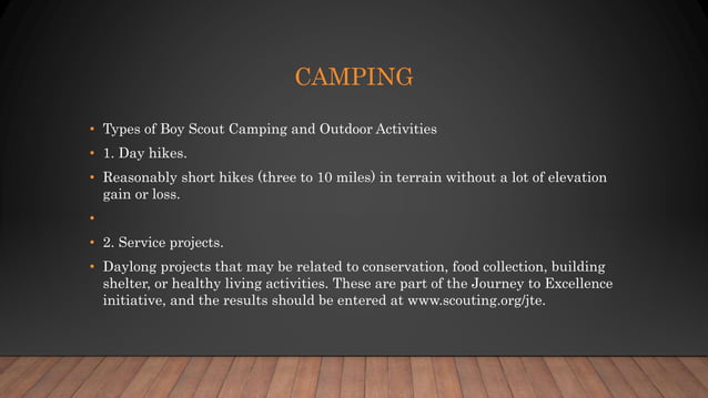 What is camping | PPTX