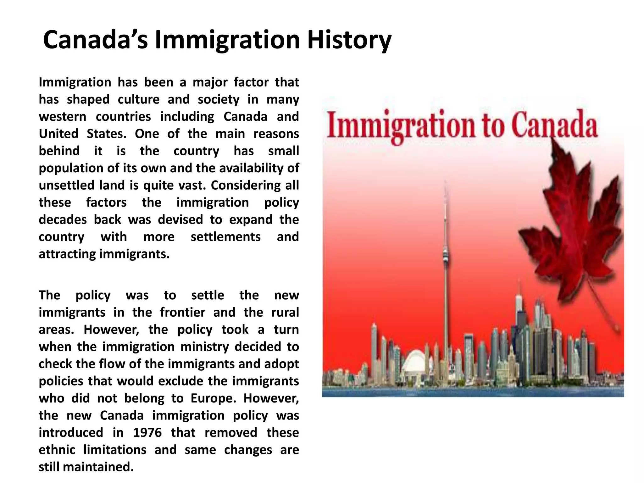 What is canada immigration policy? | PPTX