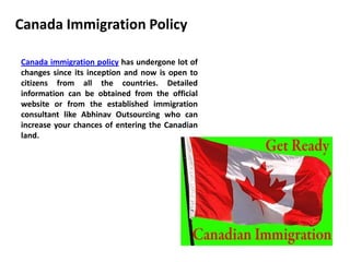 What is canada immigration policy? | PPTX