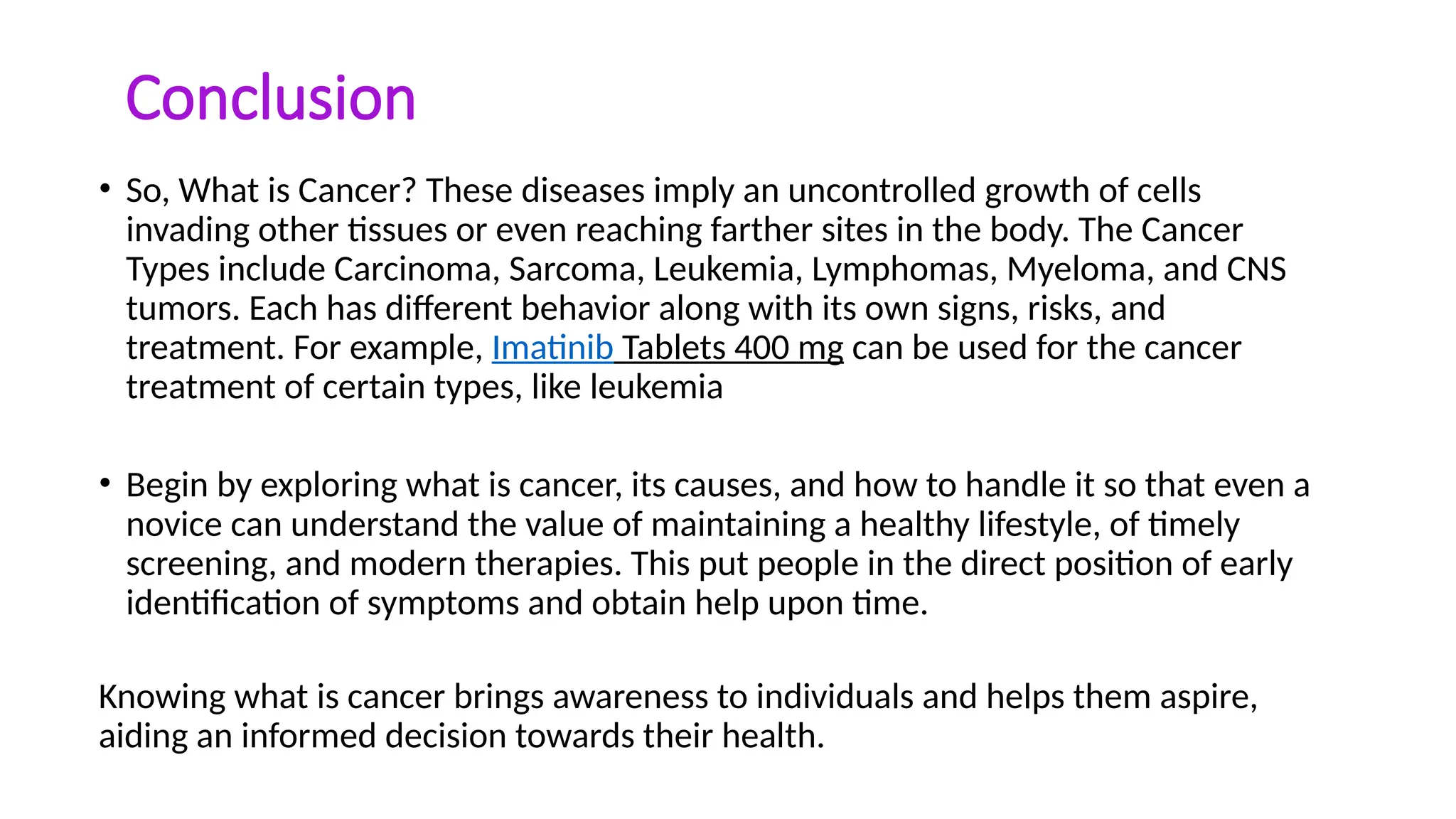 What Is Cancer? Awareness of Top 10 Cancer Symptoms & Types | PPTX