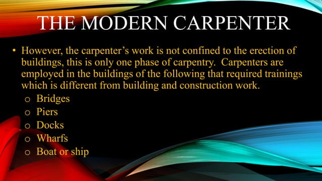 carpentry | PPT