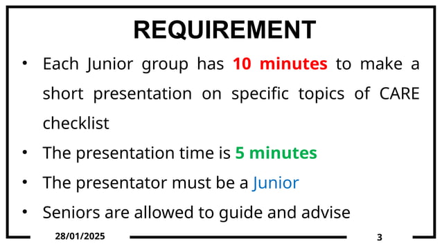 WHAT IS CASE REPORT - CARE CHECKLIST INTERPRETATION | PPT