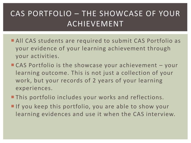 What is CAS? (IBDP) | PPTX | Educational Assessment | Education