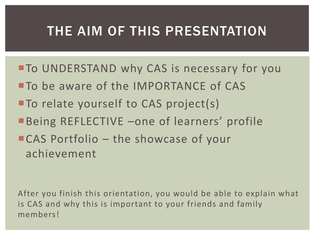 What is CAS? (IBDP) | PPTX | Educational Assessment | Education
