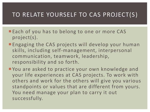 What is CAS? (IBDP) | PPTX | Educational Assessment | Education