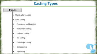 What is castings & it's types | PPTX