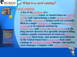 What Is Cataloging 2007 version | PPTX