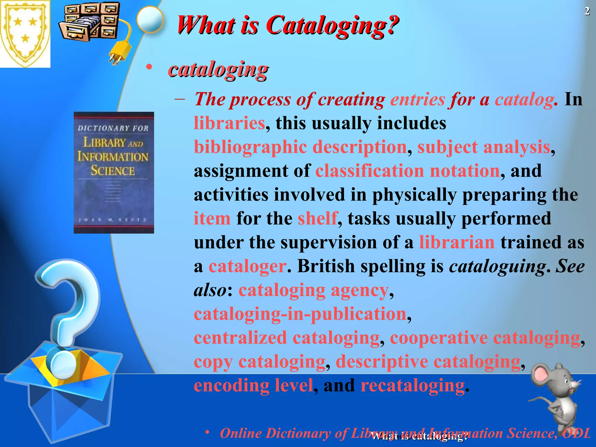 What Is Cataloging? | PPT