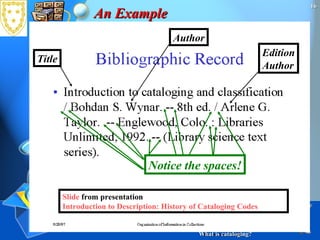 What Is Cataloging? | PPT