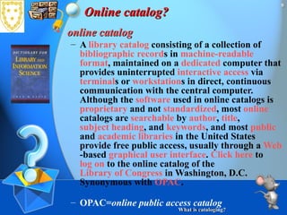 What Is Cataloging? | PPT