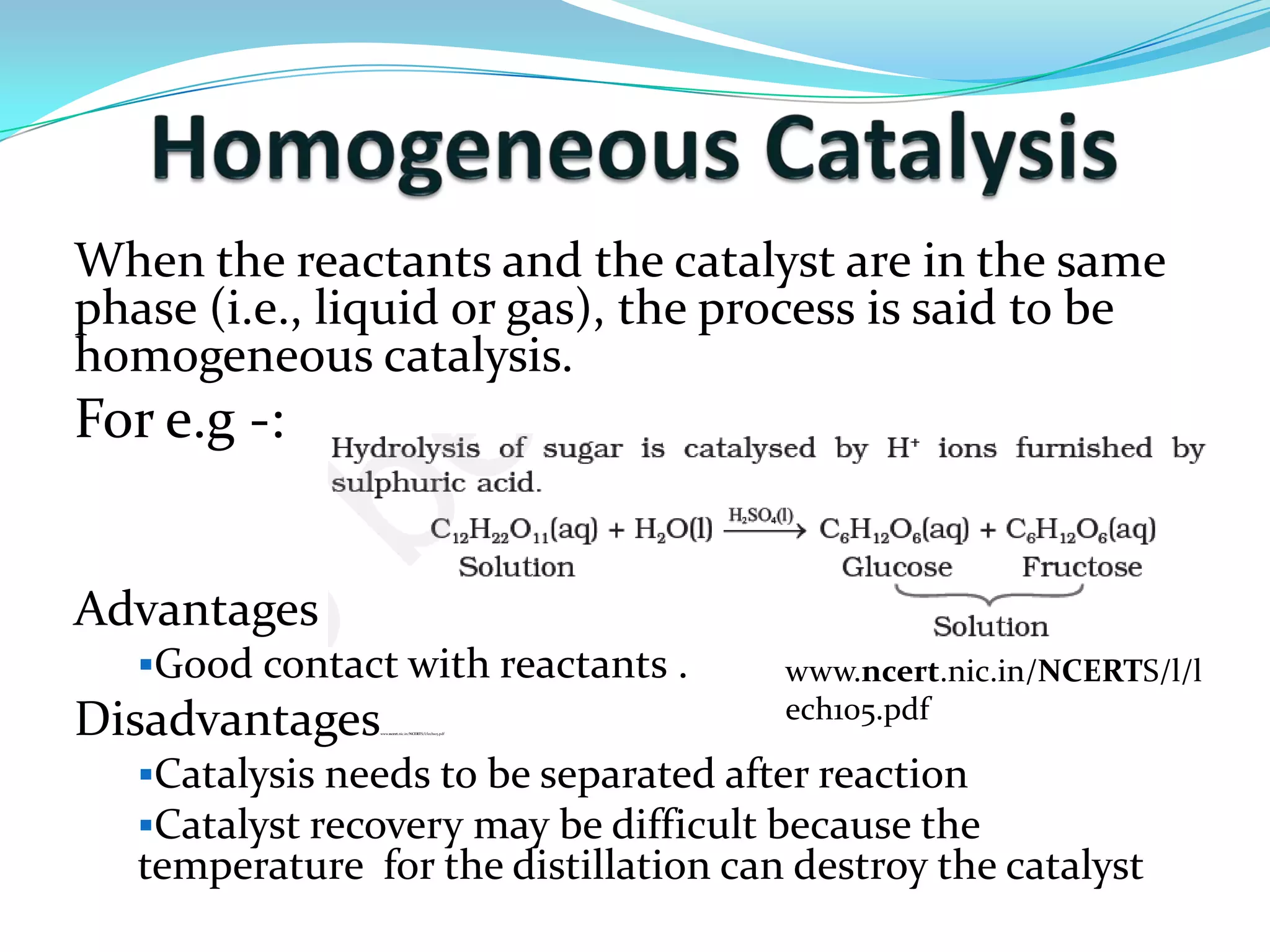 What is catalysis, its type and its application | PDF