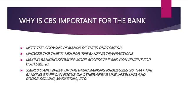 WHAT IS CBS.pptx | Business Banking & Finance | Business