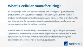 What is cellular manufacturing? | PPT