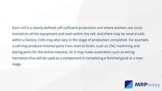 What is cellular manufacturing? | PDF