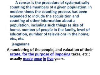 What is census | PPTX