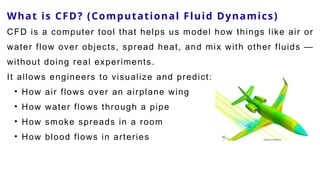 What is CFD (Computational Fluid Dynamics) Definition CFD is a computer-based tool used to ...