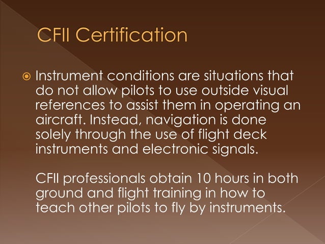 What Is CFII Certification? | PPTX | Air Travel | Travel Type