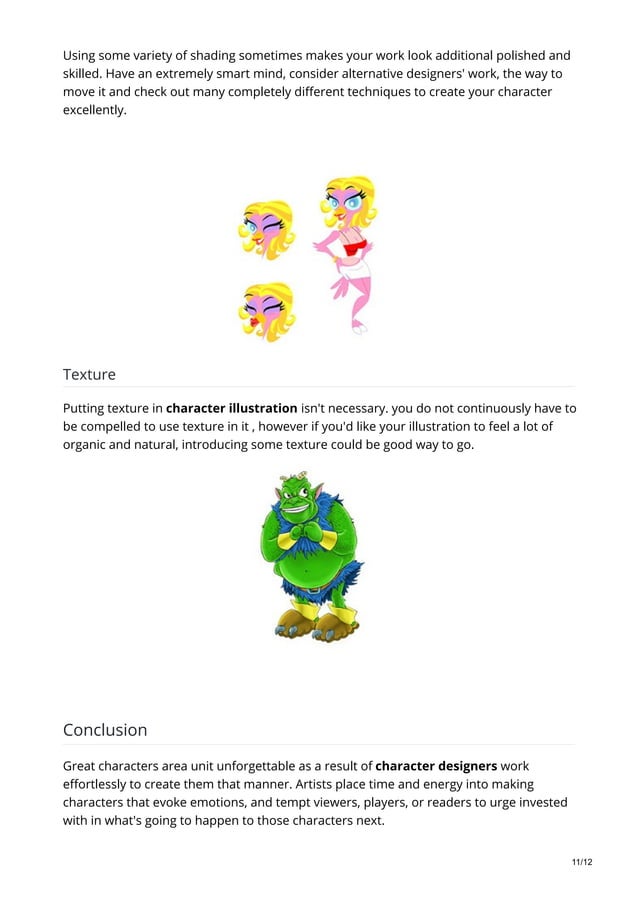 What is character design and role of a character designer | PDF