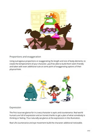 What is character design and role of a character designer | PDF