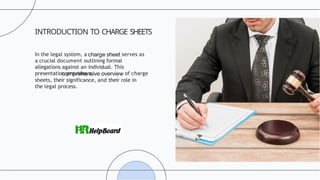What is Charge Sheet, Charge Sheet Format | PPT
