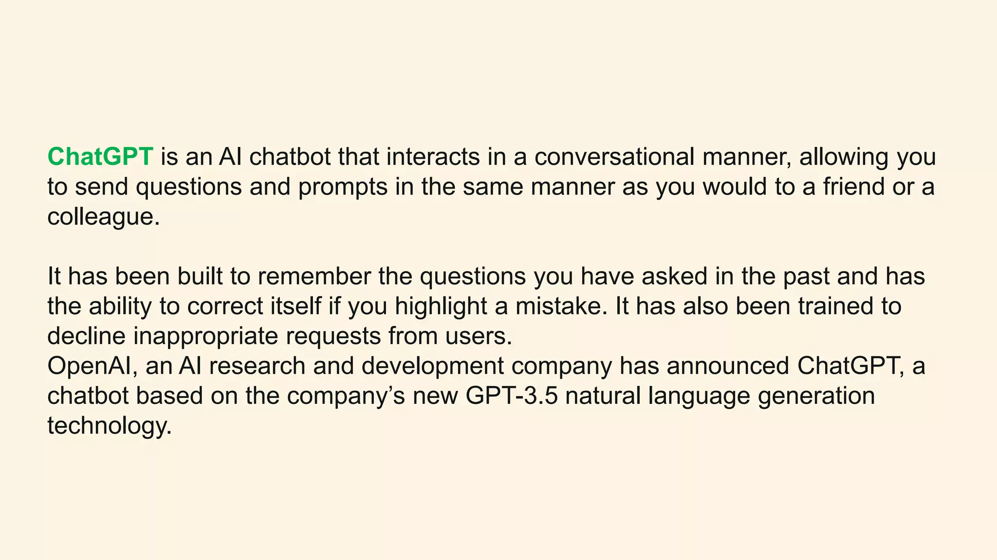 What is ChatGPT | PPTX