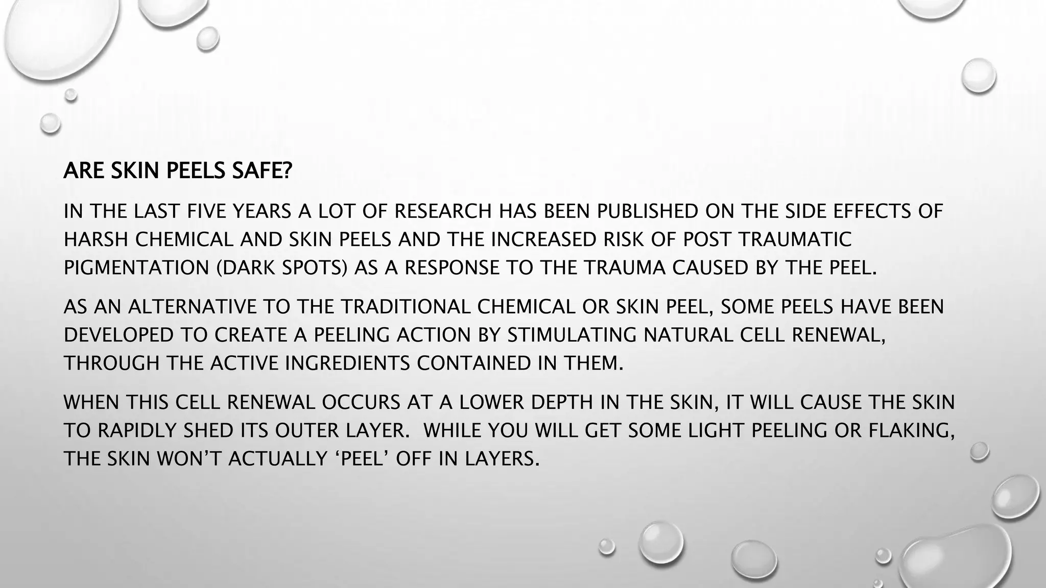 What is chemical peel and how does it work | PPT