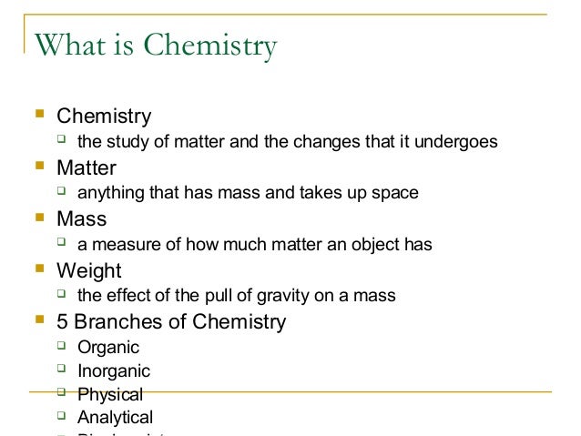 What Is Chemistry what-is-chemistry
