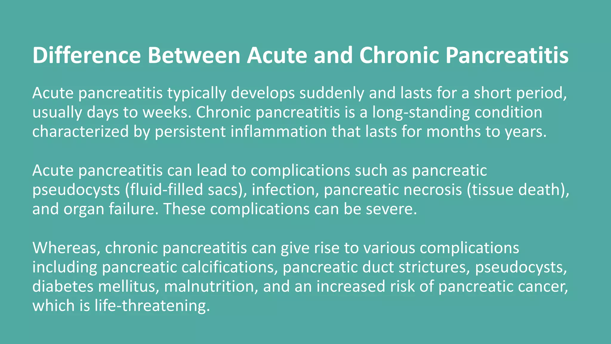 What Is Chronic Pancreatitis And Its Treatment? | PPTX