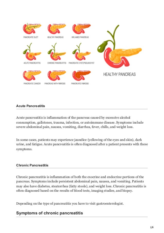 Chronic pancreatitis - Causes & Symptoms | PDF