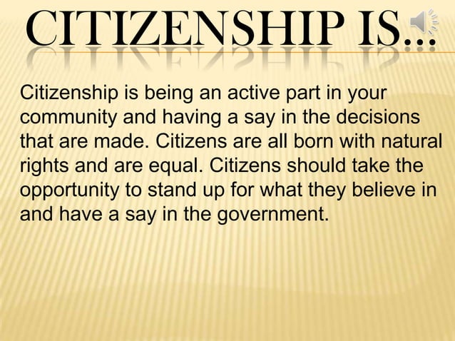 What is citizenship pp finished copy | PPT