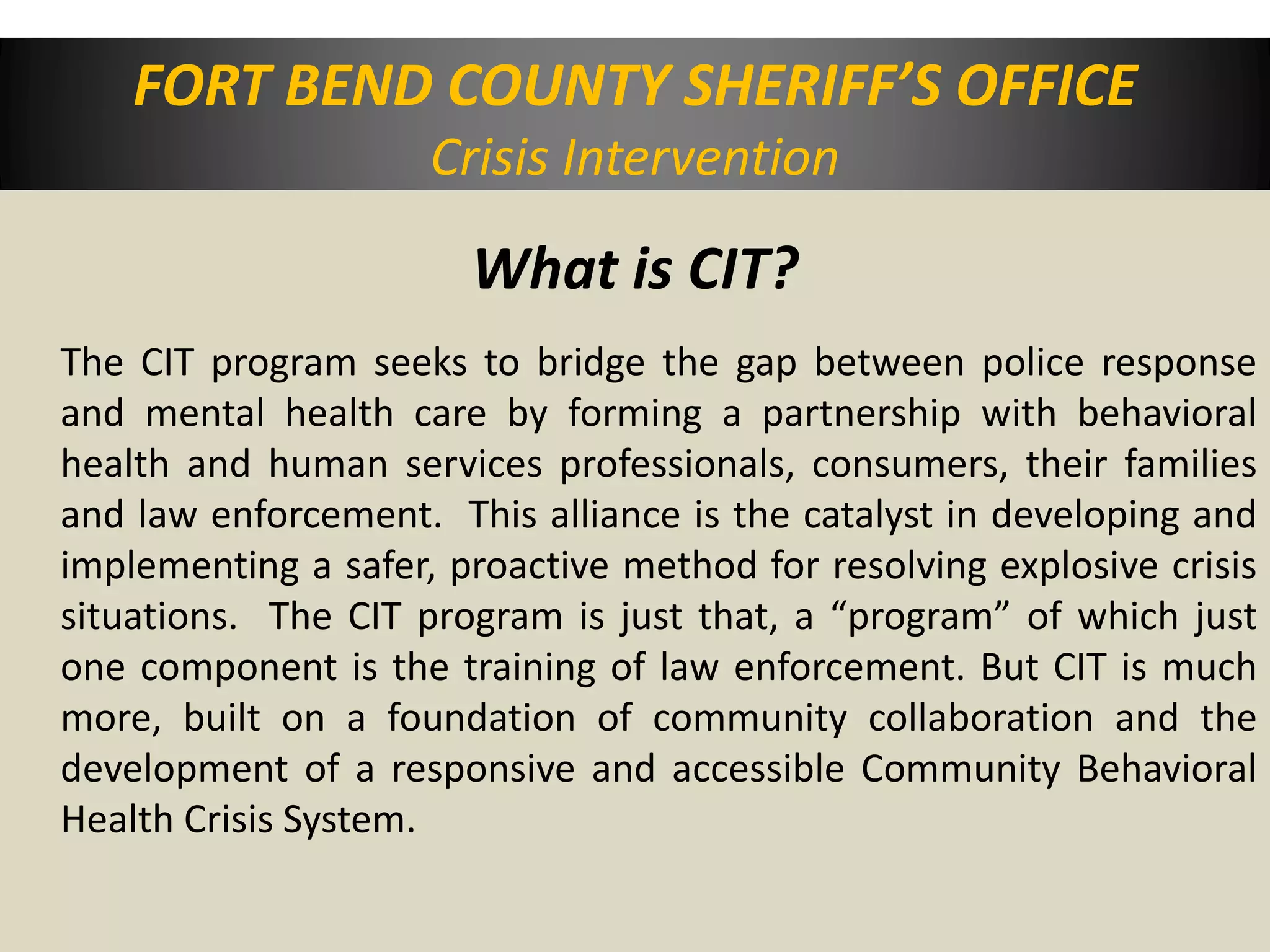 What is a Crisis Intervention Team? | PPTX