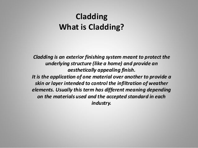 Window Cladding Definition