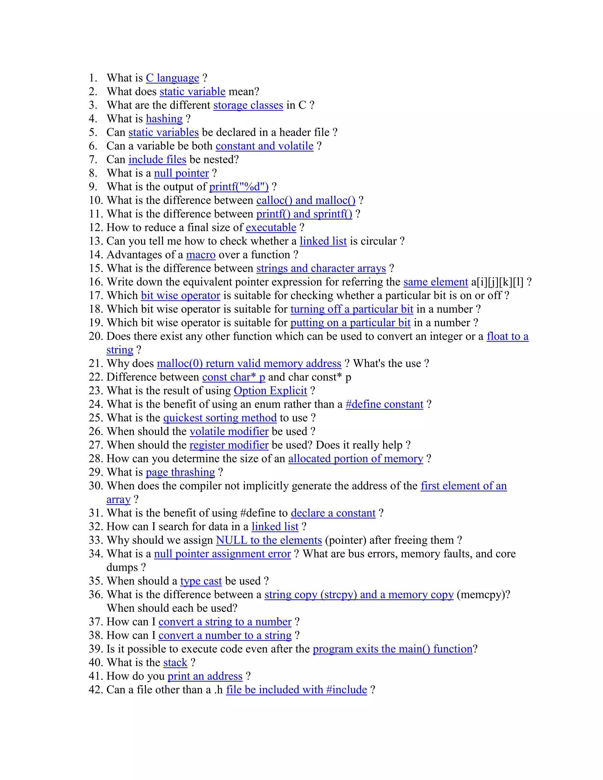 What is c language | DOCX | Programming Languages | Computing