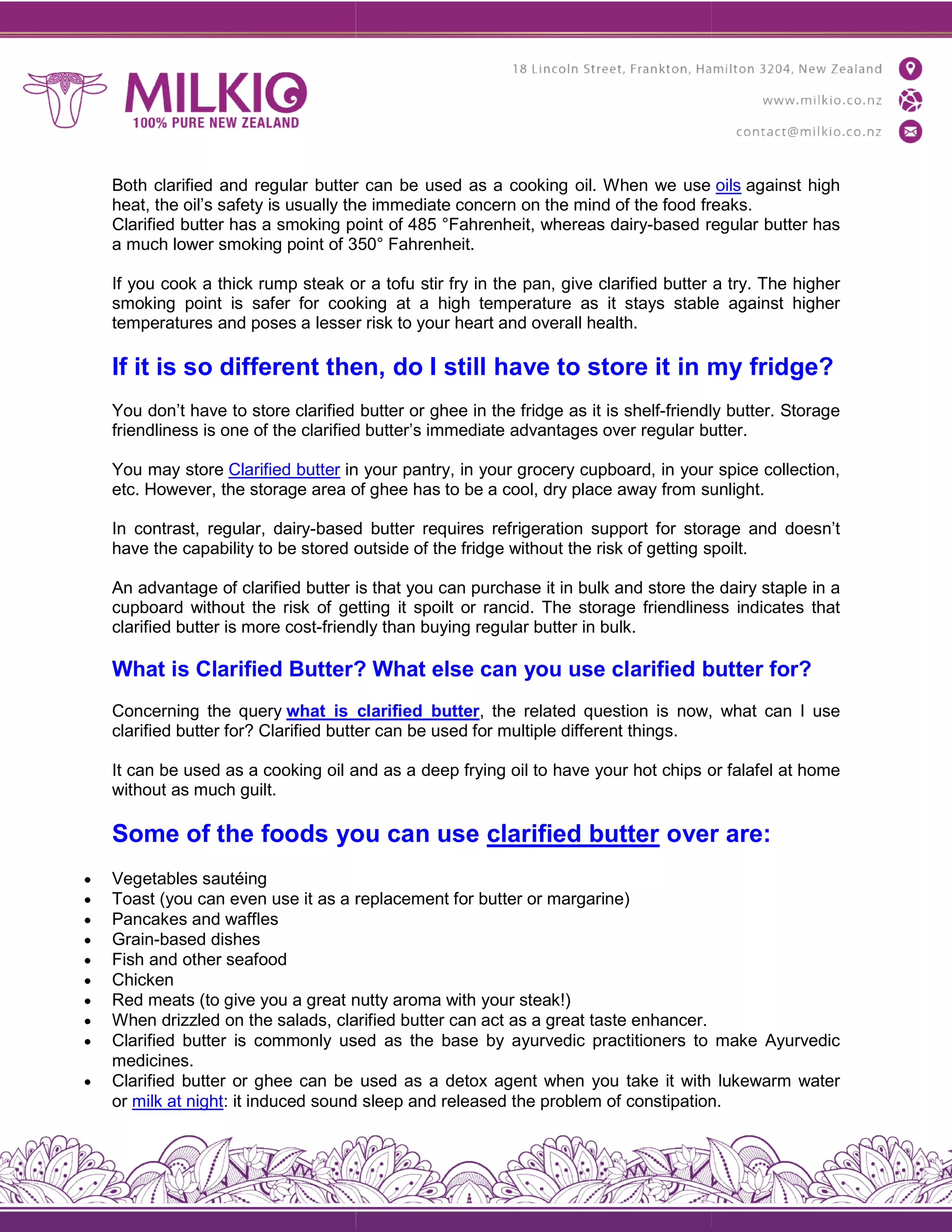 What is clarified butter | PDF