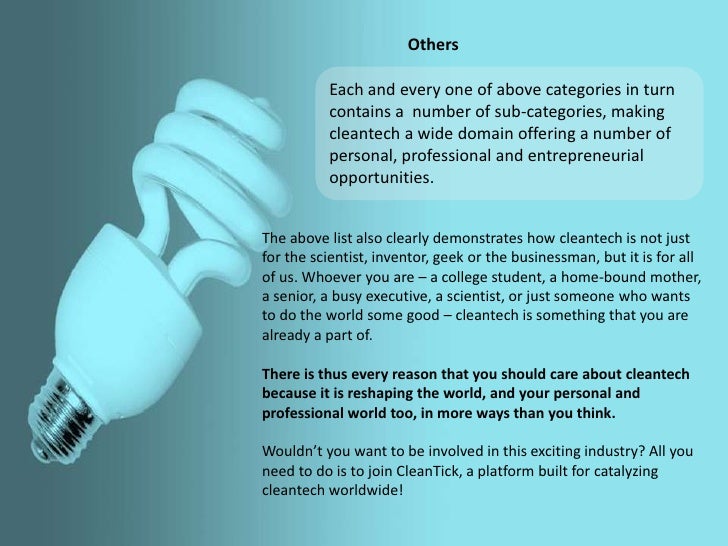 What is cleantech and why should you care