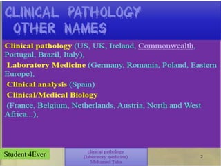 What is clinical pathology | PPTX | Diseases and Conditions | Medical ...