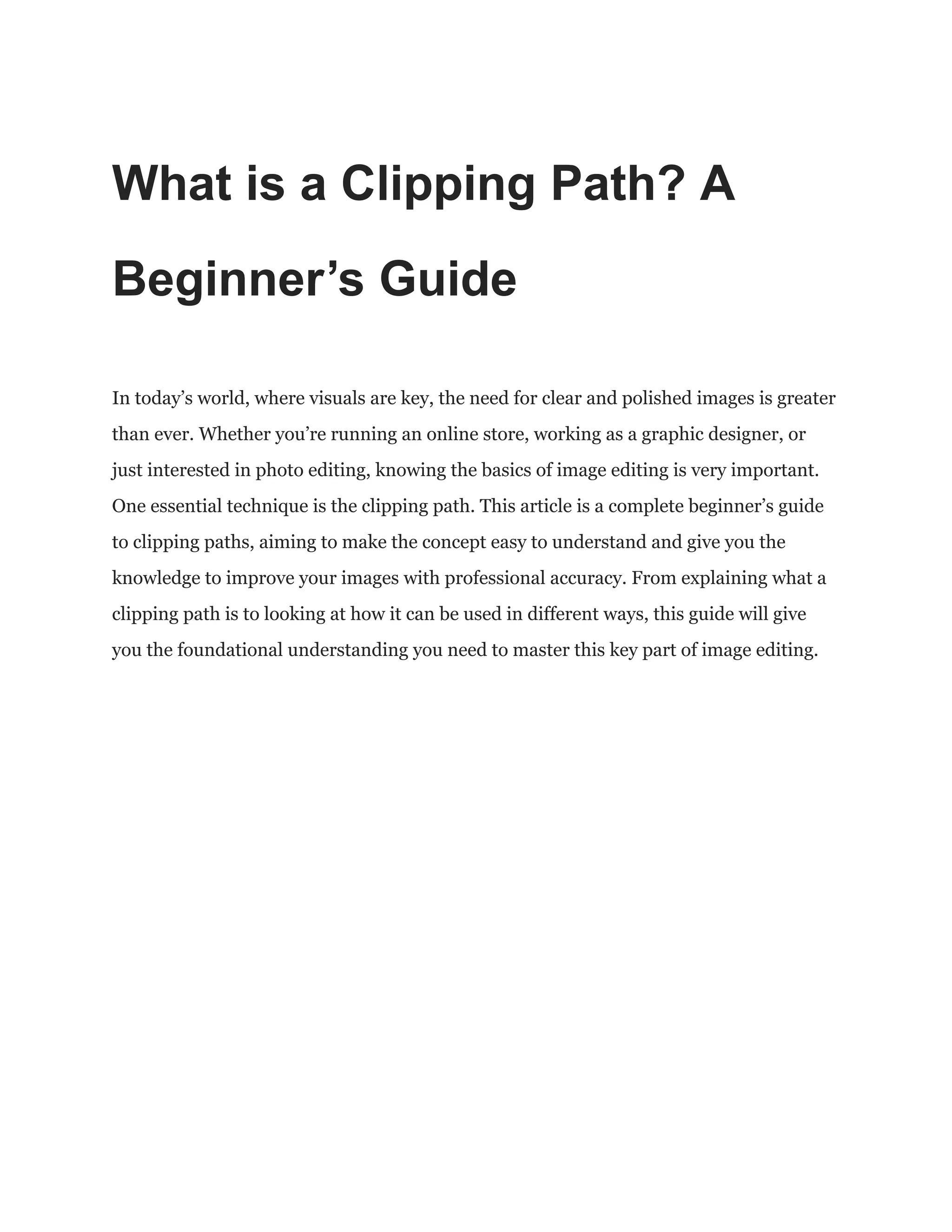 What is a Clipping Path? A Beginner’s Guide | PDF