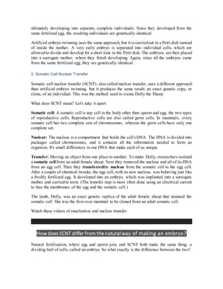 What is cloning | PDF | Infertility | Reproductive Health