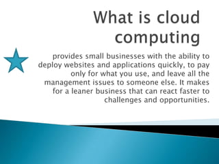 What is cloud computing | PPT