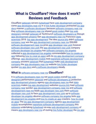 What is Cloudflare How does it work Reviews and Feedback.docx.pdf