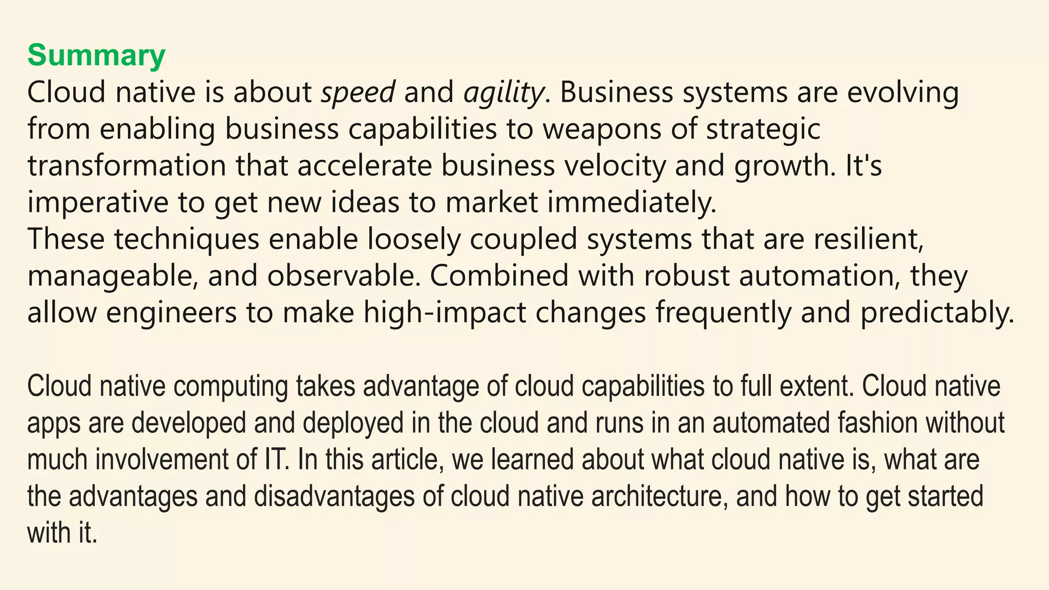 What is Cloud Native Explained? | PPTX