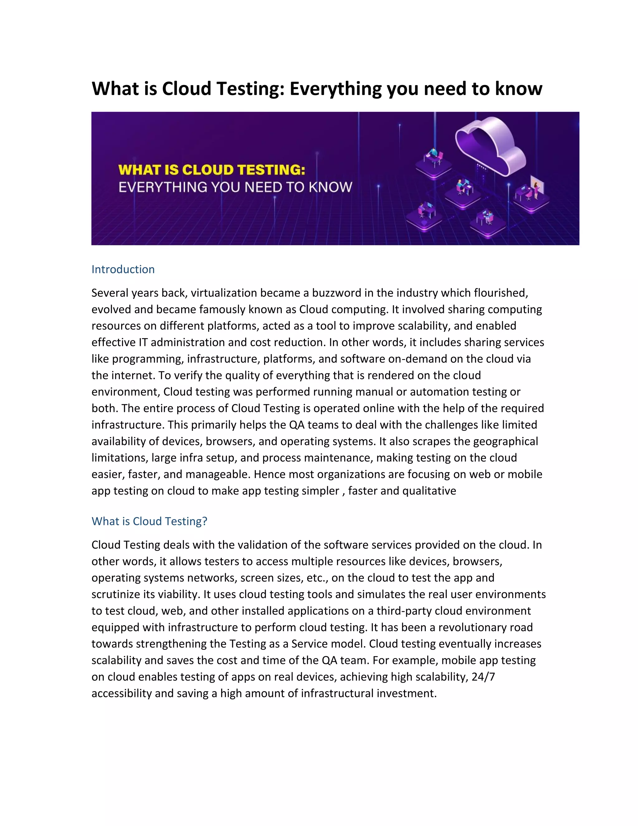 What is Cloud Testing Everything you need to know.pdf | Cloud Computing ...