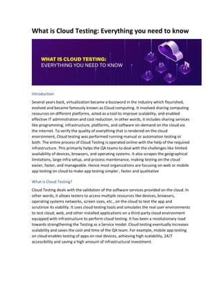 What is Cloud Testing Everything you need to know.pdf | Cloud Computing ...